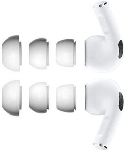 jnsa replacement ear tips for air pods pro,air pods pro earbuds covers airpod pro earbuds tips ear caps, silicone eartips s/m/l 3 size 3 pairs, white