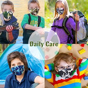 Kids Disposable Face Masks With Design, 50 PCS Individually Wrapped Masks for Boys and Girls, 3-ply Large Size For Children’ Care - 5 Camo Patterns