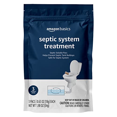 Amazon Basics Septic Treatment Pouch, 3-Pacs, 3 Month Supply 1.9 oz