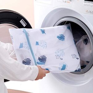 Just E Joy 5pcs/Set Portable Mesh Laundry Bag, Cute Prints Reusable Travel Storage Organizer for Bathroom Washing Machine Underwear Socks