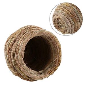 SUODAO Bird Nest,Parrot Handmade Cages Accessories Parrot Pet Bedroom Bird House Straw Nest Straw Cage Breeding Cave