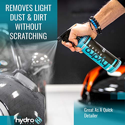 HydroSilex Ceramic Waterless Wash (16oz) | Waterless Car Wash Spray For Car Detailing | No Hose or Soap Needed | Ultra Slick Lubricating Formula | Anti Scratch Quick Detailer | Rinseless Wash