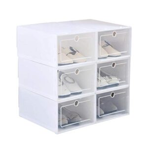 everd1487hh clamshell shoe storage container shoe storage box transparent shoe box for storing and storing shoes white men