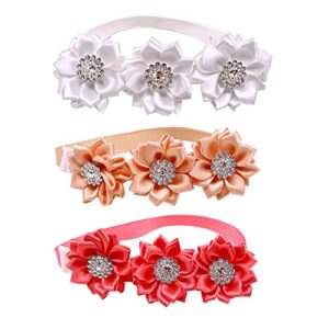 Masue Pets 15pcs/Pack Dog Bow Tie Dog Flower Collar Diamond Dog Accessories Pet Flower Bows Small Dogs Cat Puppy Bowtie Collar Dogs Bowties Pet Supplies