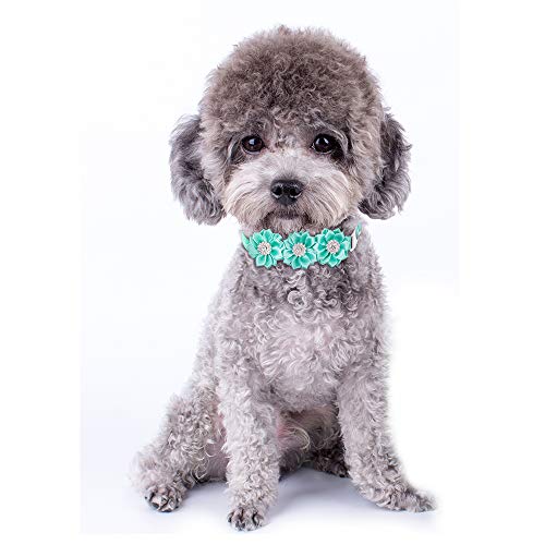 Masue Pets 15pcs/Pack Dog Bow Tie Dog Flower Collar Diamond Dog Accessories Pet Flower Bows Small Dogs Cat Puppy Bowtie Collar Dogs Bowties Pet Supplies