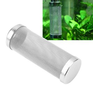 Yosoo Health Gear Shrimp Filter Guard, 2 Piece Stainless Steel Aquarium Mesh Filter, Intake Strainer Filter, Fish Tank Filter Inlet Inflow Basket, Protecting Fish from Inhalation(Large 16mm)