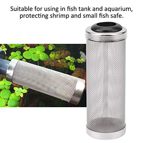 Yosoo Health Gear Shrimp Filter Guard, 2 Piece Stainless Steel Aquarium Mesh Filter, Intake Strainer Filter, Fish Tank Filter Inlet Inflow Basket, Protecting Fish from Inhalation(Large 16mm)