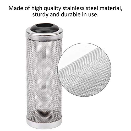 Yosoo Health Gear Shrimp Filter Guard, 2 Piece Stainless Steel Aquarium Mesh Filter, Intake Strainer Filter, Fish Tank Filter Inlet Inflow Basket, Protecting Fish from Inhalation(Large 16mm)