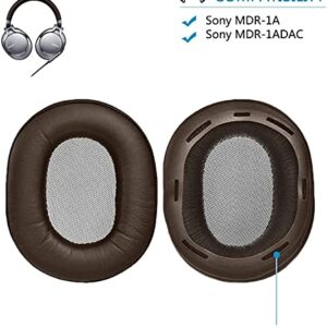 MDR-1A Earpads Replaceable Earmuffs Ear Pad Ear Cushion Repair Parts are Compatible with Sony MDR-1A/1A-DAC /1A-BT Headphones（Dark Brown）