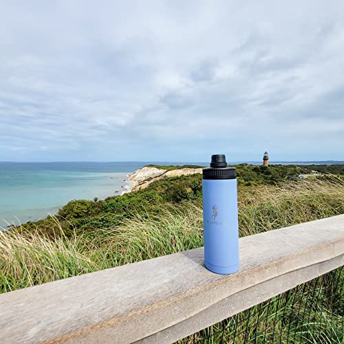 Aquapelli Vacuum Insulated Water Bottle, 18 Ounces, Denim Blue