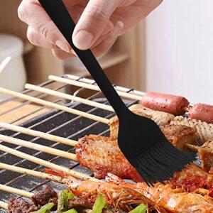 KUFUNG Silicon Basting Brushes, Heat Resistant Pastry Brushes, Spread Oil Butter Sauce Marinades for BBQ Grill Barbeque & Kitchen Baking, Cooking (L, Black)