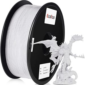 goofoo pla+ 3d printer filament 1.75mm,bubble-free clog-free tangle-free dimensional accuracy +/- 0.05 mm,1 kg spool(2.2lbs),white