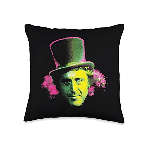 Willy Wonka Chocolate Factory Face Throw Pillow, 16x16, Multicolor