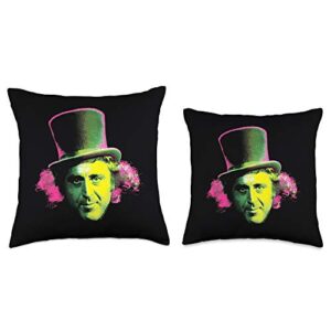 Willy Wonka Chocolate Factory Face Throw Pillow, 16x16, Multicolor