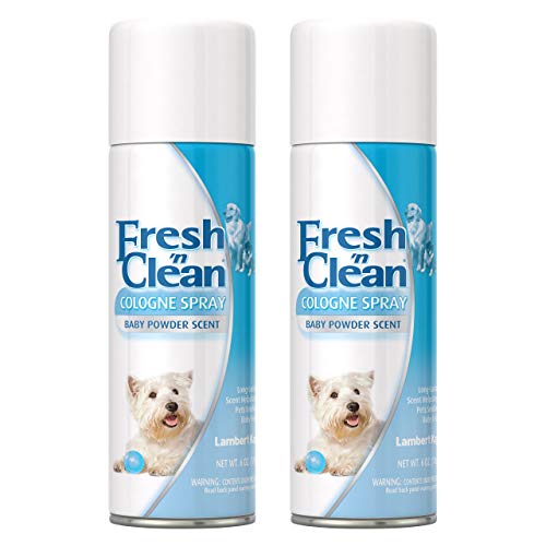 PetAg Fresh 'n Clean Cologne Spray - Keeps Pets Smelling Fresh - 6 oz - 2 Pack - Baby Powder Scent Dog Spray