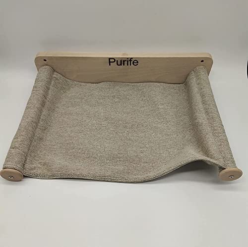 Purife Cat Hammocks Wall Mounted for Indoor Cats -Large Cat Shelves and Perches for Wall, Wall Beds & Furniture for Kitty or Cats, Sturdy Soft Hammock Beds for Climbing, Playing, Sleeping, Lounging