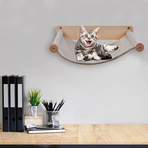 Purife Cat Hammocks Wall Mounted for Indoor Cats -Large Cat Shelves and Perches for Wall, Wall Beds & Furniture for Kitty or Cats, Sturdy Soft Hammock Beds for Climbing, Playing, Sleeping, Lounging