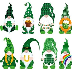 40 pieces st. patrick's day cut-outs irish stickers gnomes cut-outs classroom decoration with glue point dots for st. patricks day party decorations bulletin board school party supplies, 8 designs