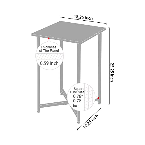 AZL1 Life Concept Modern Square Side End Accent Table for Living Room Bedroom Balcony Family and Office