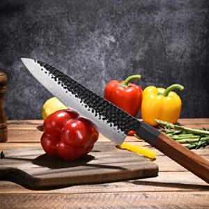 YAIBA 8 Inch Chef Knife Professional Japanese Chef Knife 3 layers 9CR18MOV Clad Steel Japanese Kitchen Knives Gyuto Knife Sushi Knife for Kitchen