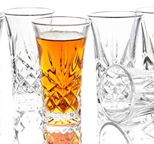 JAIEF Tequila Glasses Heavy Base Shot Glass Cordial Glasses 2 OZ (Set of 6)