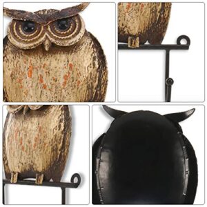 DOITOOL Rustic Decorative Owl Wall Hooks Cast Iron Owl Key Holder Wall Mounted Owl Hangers for Keys Coats Towels Bags in Kitchen Living Room Farmhouse DÃcor