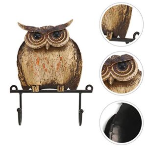 DOITOOL Rustic Decorative Owl Wall Hooks Cast Iron Owl Key Holder Wall Mounted Owl Hangers for Keys Coats Towels Bags in Kitchen Living Room Farmhouse DÃcor