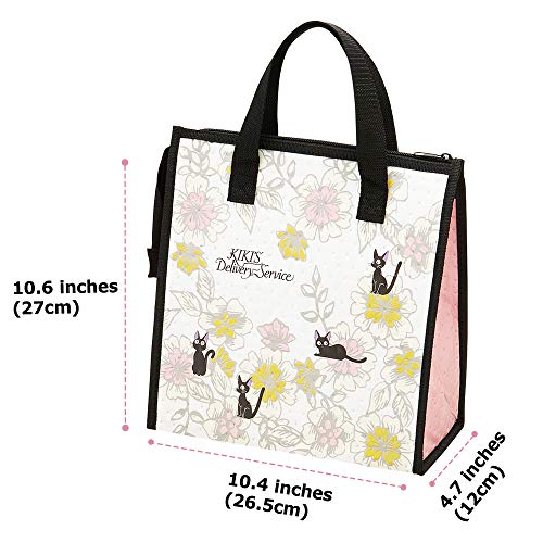 Studio Ghibli Bento Box - Kiki's Delivery Service - JIJI Elegance - Set of 16oz Japanese Lunch Box (2pieces Bento, Non-Woven Fabric Bag), Pink, Ivory