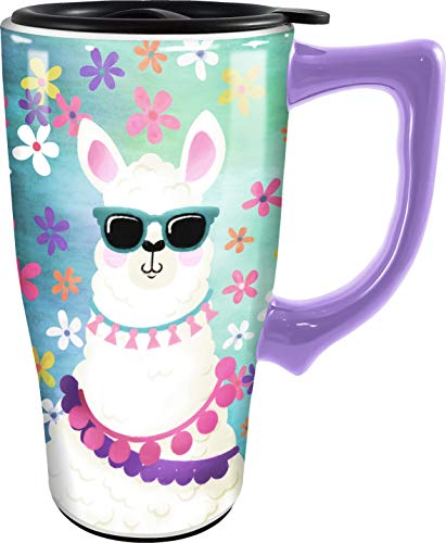 Spoontiques Llama Ceramic Travel Mug