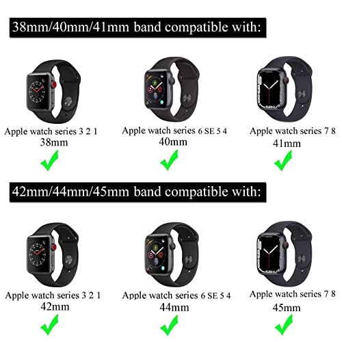 Adjustable Elastic Armband or Ankle Band for Compatible with Apple Watch Series 3 2 1 38mm, Apple Watch Series 6 SE 5 4 40mm and Apple Watch Series 8 7 41mm, Stretchy Band for Men and Women