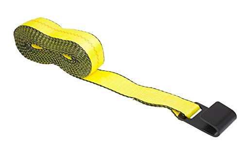 Mytee Products (8 Pack) 2" X30' Winch Straps w/Flat Hook, WLL 3335, Flatbed Tie Down Strap