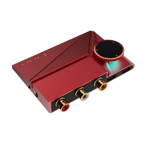 USB DAC Amp,Khadas Tone 2 Pro | Desktop Digital Analog Converter -Headphone Amplifier with USB-C/USB-C(I2S) Inputs/Outputs: 3.5mm Unbalanced / 4.4mm Balanced/RCA - MQA DECODER (Red)