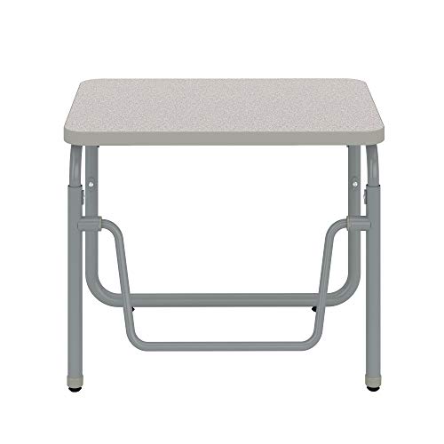 Safco Products AlphaBetter 2.0 Height – Adjustable Student Desk with Swinging Footrest Bar, Sit to Stand, 22"-30", Pebble Gray