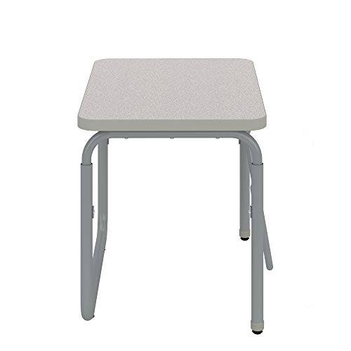 Safco Products AlphaBetter 2.0 Height – Adjustable Student Desk with Swinging Footrest Bar, Sit to Stand, 22"-30", Pebble Gray