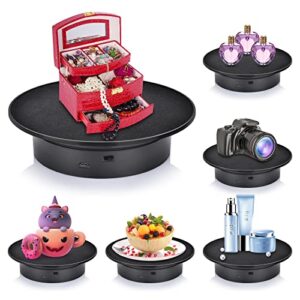 Motorized Rotating Display Stand Automatic Revolving Platform ideal for 360 Degree Images, Product Display, Cake Display Photography Turntable for Product (Black)