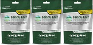 oxbow 3 pack of apple & banana critical care herbivore, 4.97 ounces each, support supplement for small pets