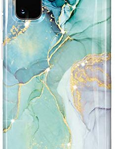 luolnh Galaxy S20 FE Case,Samsung Galaxy S20 FE Marble Case,Brilliant Cute Design Shockproof Flexible Soft Silicone Rubber TPU Bumper Cover Skin Phone Case for Samsung S20 FE -Abstract Mint