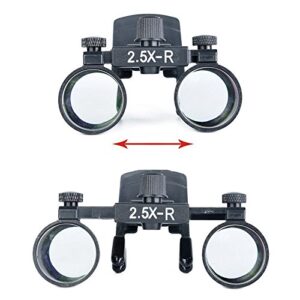 2.5X Binocular Loupes DY-109 Clip-on Type Magnifier Optical Glass