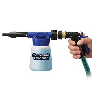 Ontel Carwash Cannon Foam Blaster Nozzle Gun for Car, Truck, Boat & More - 5 Spray Settings, Just Spray & Rinse, No Residue or Film (Packaging May Vary)