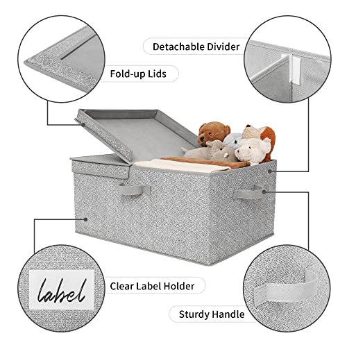 GRANNY SAYS Bundle of 3-Pack Rectangle Storage Bins & 1-Pack Extra Large Rectangle Storage Bin