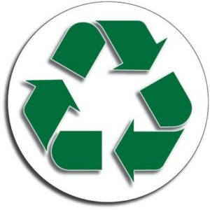 recycle green plastic/cans/bottles/recycling/paper vinyl decal 3m sticker