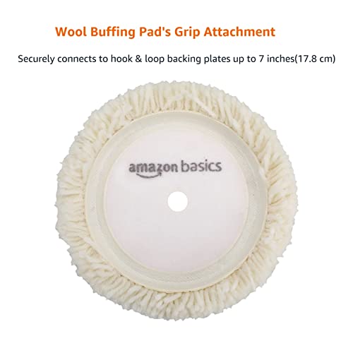 Amazon Basics Wool Buffing Pad for Compound Cutting and Polishing - 8-Inch, 3-Pack