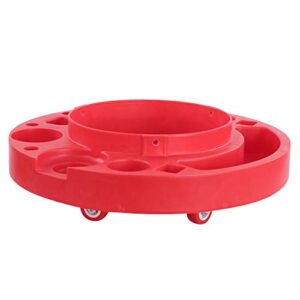 bisupply 5 gallon bucket dolly - detailing cart for 11.5 inch rolling car wash bucket with wheels and compartments