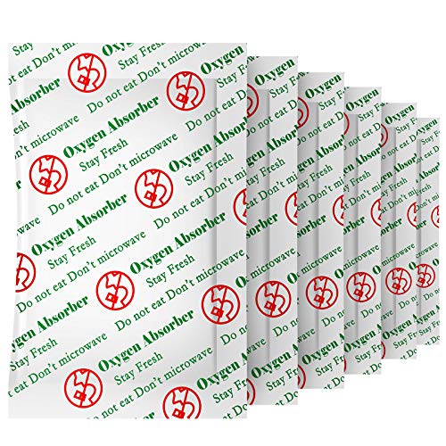 KitVacPak(50Packets)500cc Food Grade Oxygen Absorbers Packets for Home Made Jerky and Long Term Food Storage