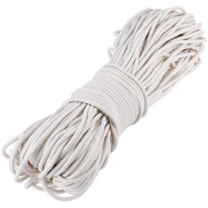 natural cotton rope, zeonhak 1/4 inch x 328 feet white clothesline rope, all purpose braided cord for clothes hanger garden flower plant diy decoration