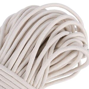 Natural Cotton Rope, ZEONHAK 1/4 Inch x 328 Feet White Clothesline Rope, All Purpose Braided Cord for Clothes Hanger Garden Flower Plant DIY Decoration