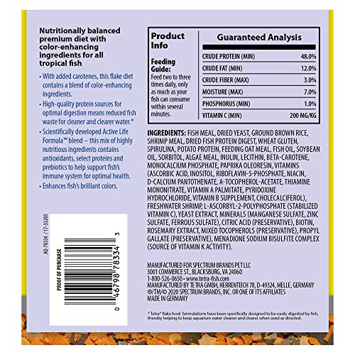 Tetra TetraColor Select Tropical Flakes, 7.06 oz.