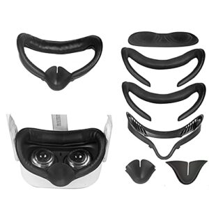 6 in1 Soft Leather Glasses VR Face Cover Sweat-Proof Helmet Eye Face Cover for Oculus Quest 2 Facial Interface Bracket Accessories