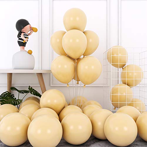 Nude Balloons 12 Inch 50 Pcs Baby Shower Party Balloons Happy Birthday Decoration Apricot Tropical Luau Party Balloons