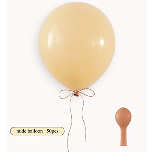 Nude Balloons 12 Inch 50 Pcs Baby Shower Party Balloons Happy Birthday Decoration Apricot Tropical Luau Party Balloons